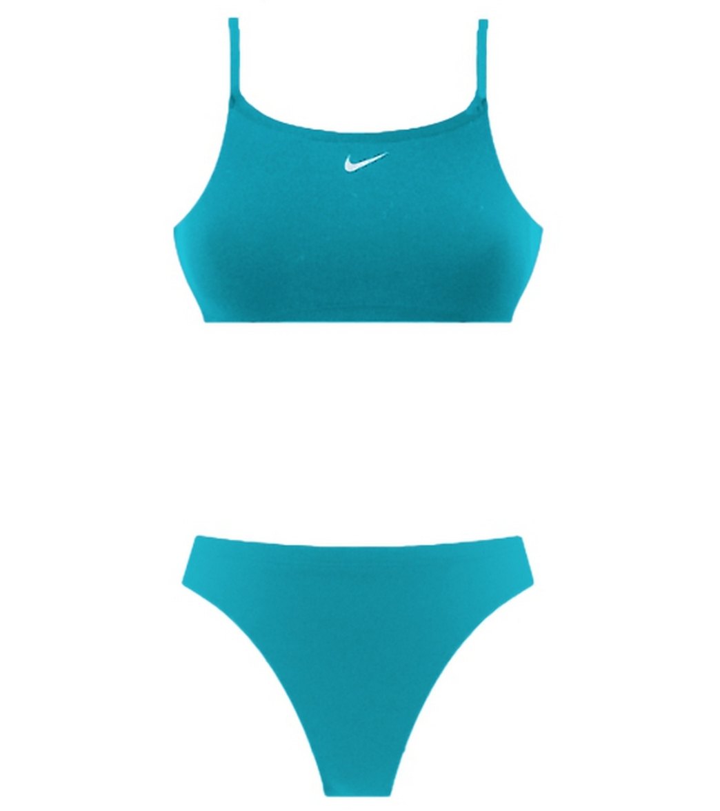 Nike Swim Nylon Core Solids Sport Top 2pc Swimsuit Set At Swimoutlet