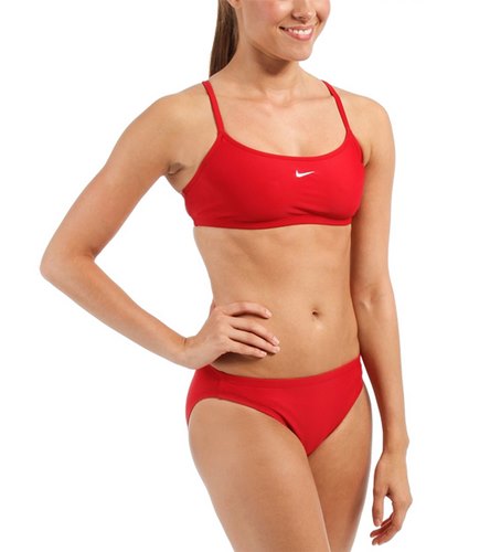 Nike Swim Nylon Core Solids Sport Top 2pc Swimsuit Set At Swimoutlet