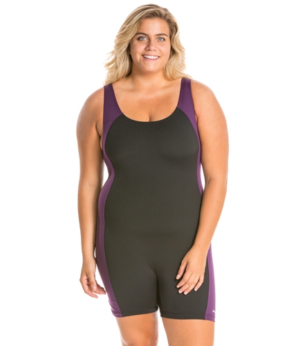 Women's Plus Size One Piece Water Aerobic Swimsuits at SwimOutlet.com