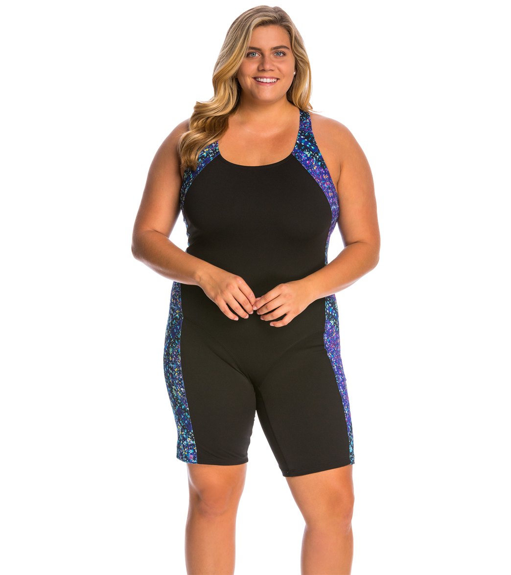 EQ Swimwear Plus Size Glide Unitard Swimsuit at SwimOutlet.com - Free ...