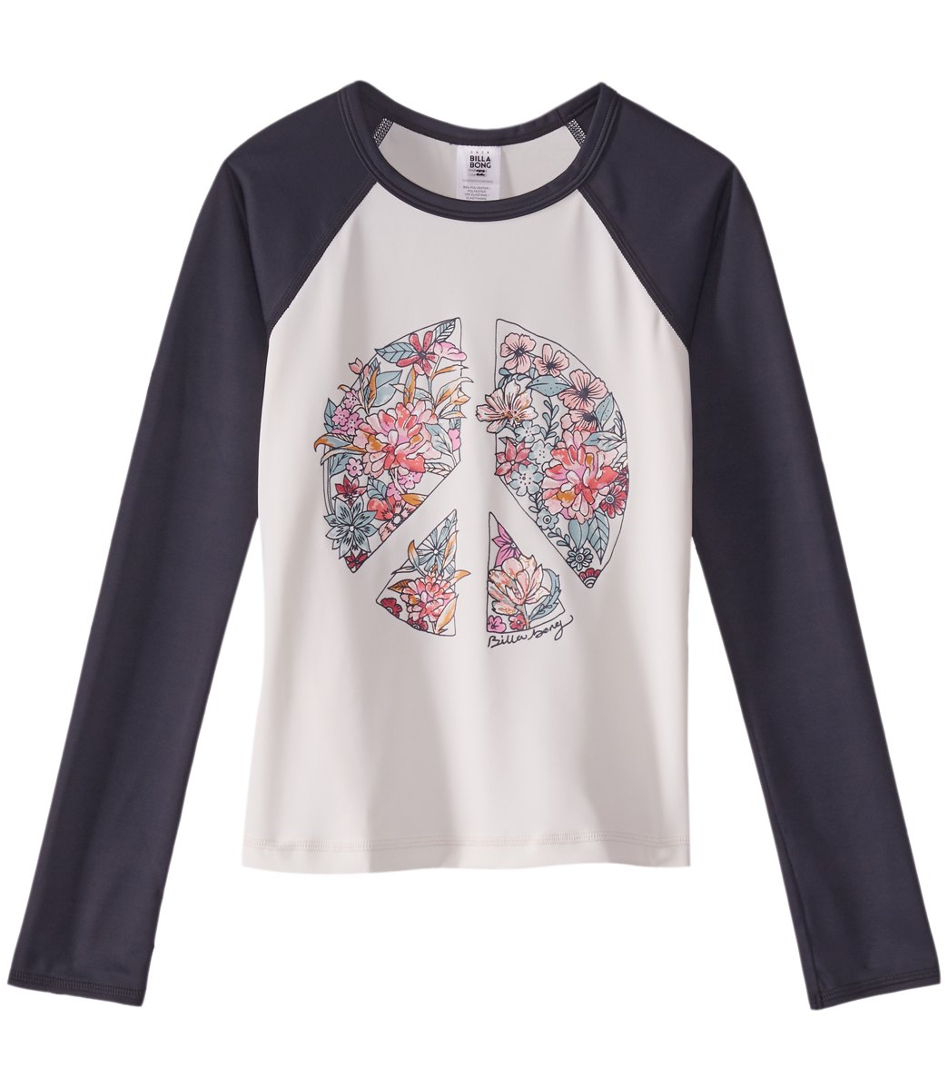 Billabong Girls' Via Rosa Long Sleeve Rashguard (Little Kid, Big Kid ...