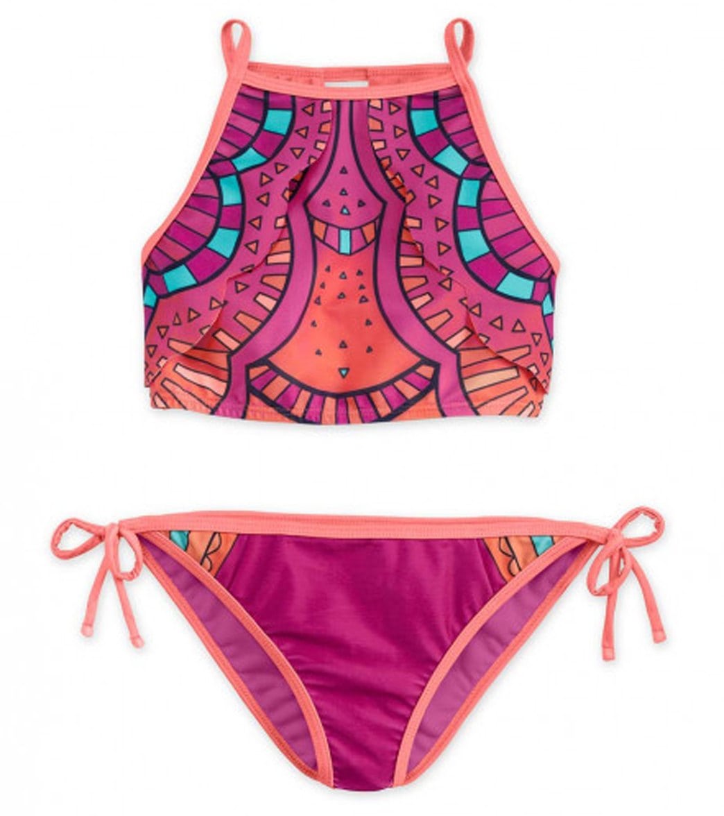 Limeapple Girls Gypsy Girl Moroccan Cropped Two Piece Tankini Set Big