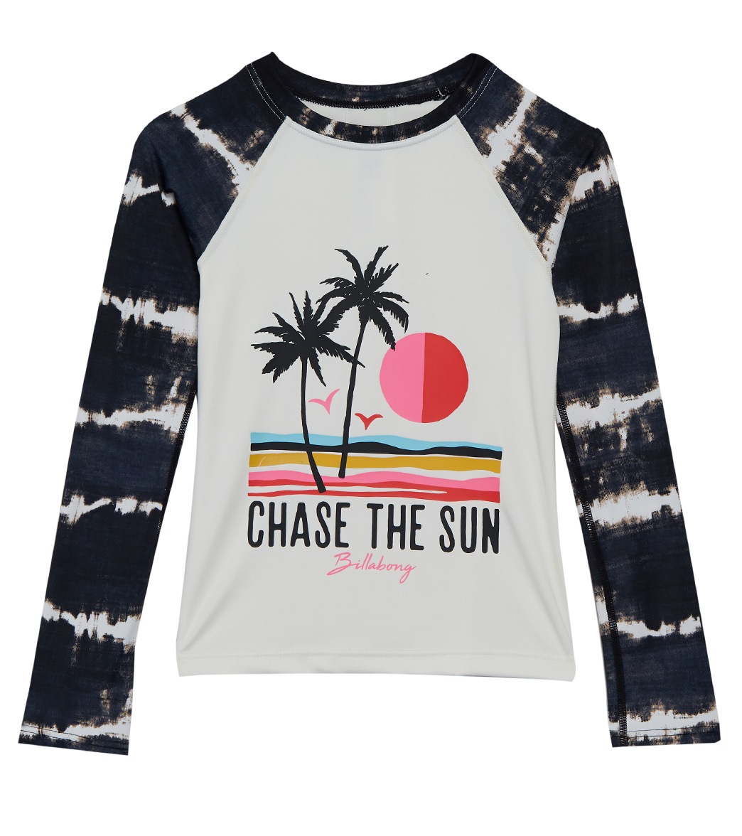 Billabong Girls' Washed Out Long Sleeve Rash Guard (Little Kid, Big Kid ...