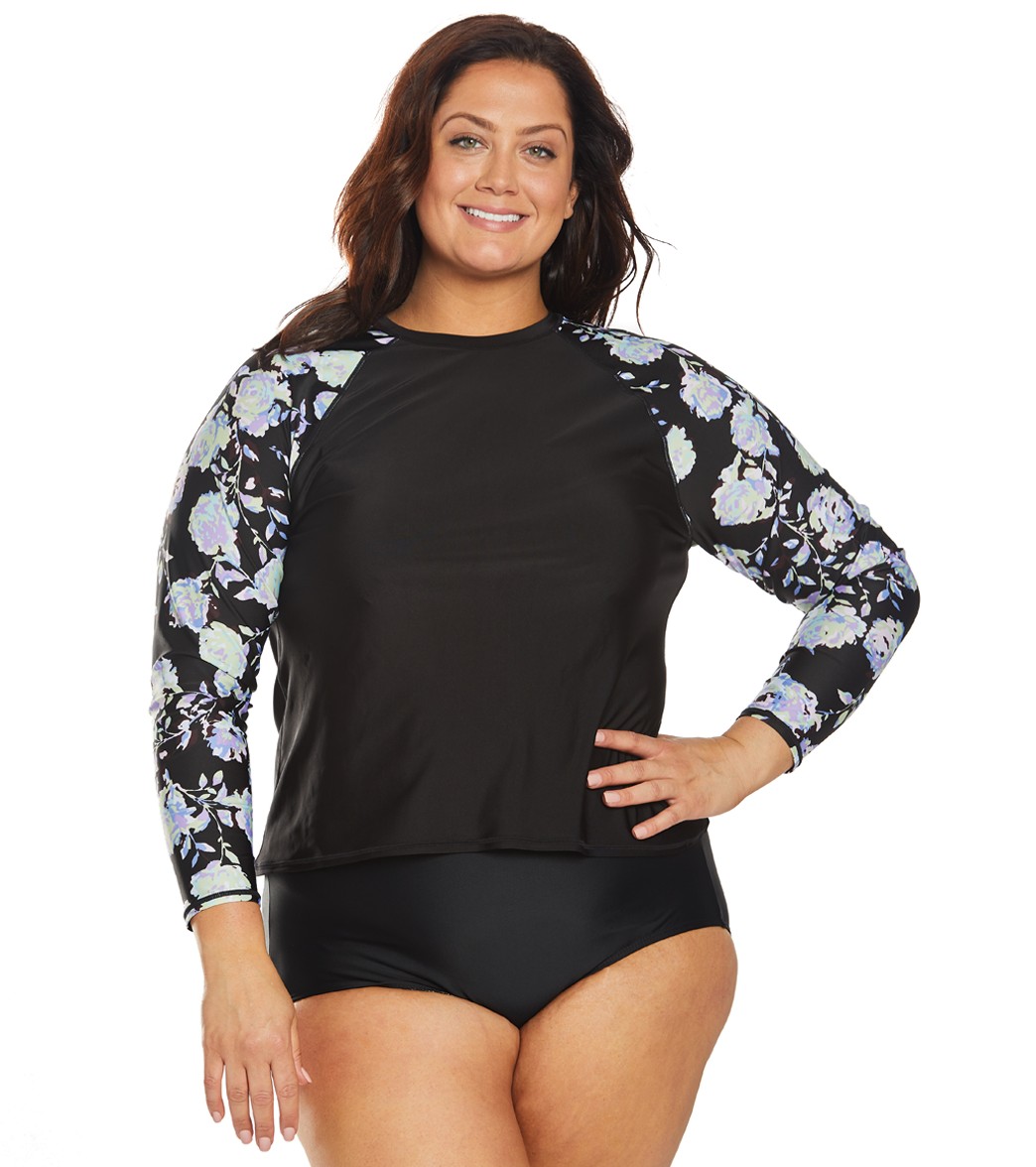 Volcom Plus Noir U Sure Long Sleeve Rashguard At Free