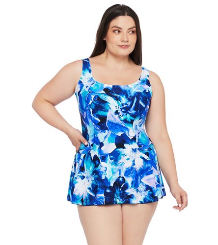 Women's Plus Size One Piece Water Aerobic Swimsuits at SwimOutlet.com